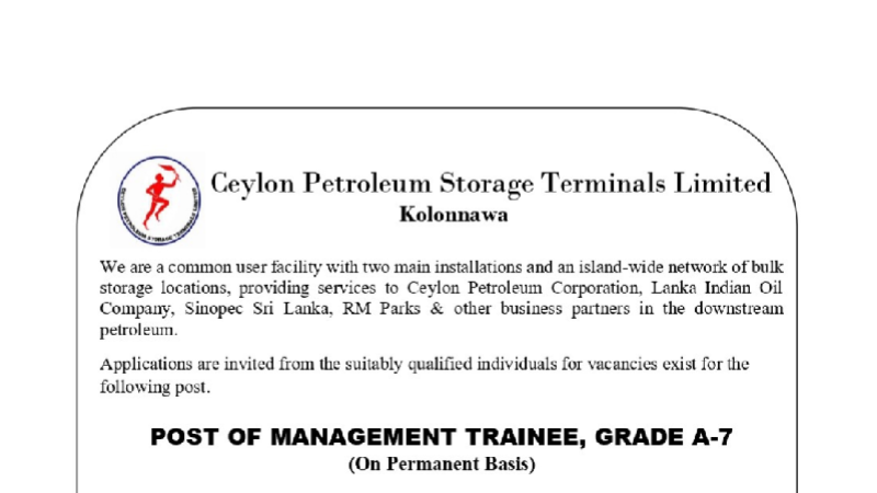 Become Tomorrow’s Leader: Ceylon Petroleum CPSTL Invites Management ...
