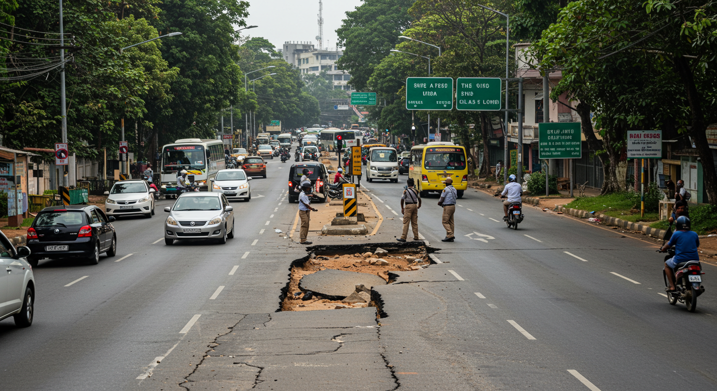 Major Road Sinking Crisis Paralyzes Borella Traffic - Complete Guide to ...